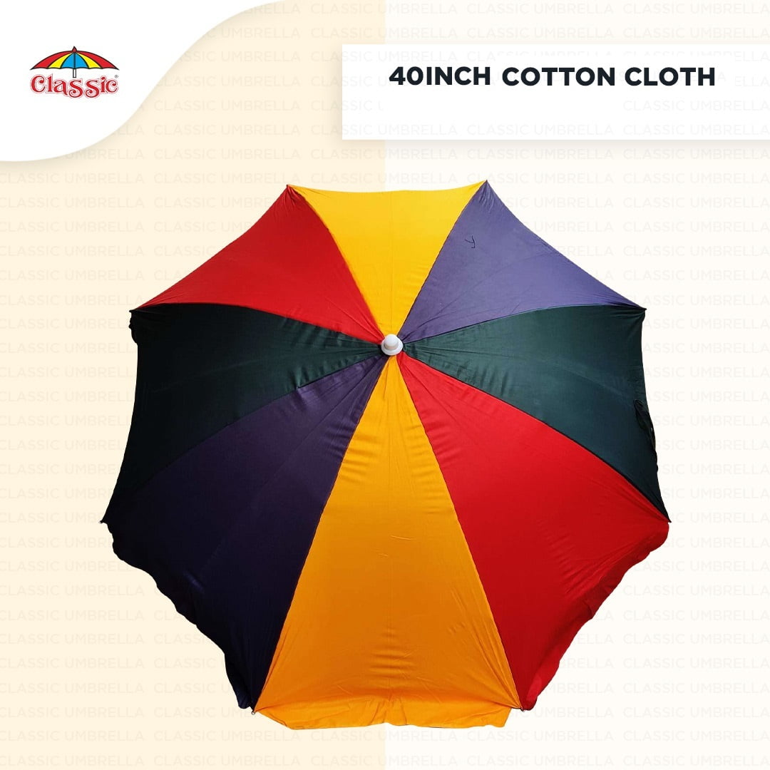 Cotton Fabric Multi Color Classic Garden Umbrella Parasol