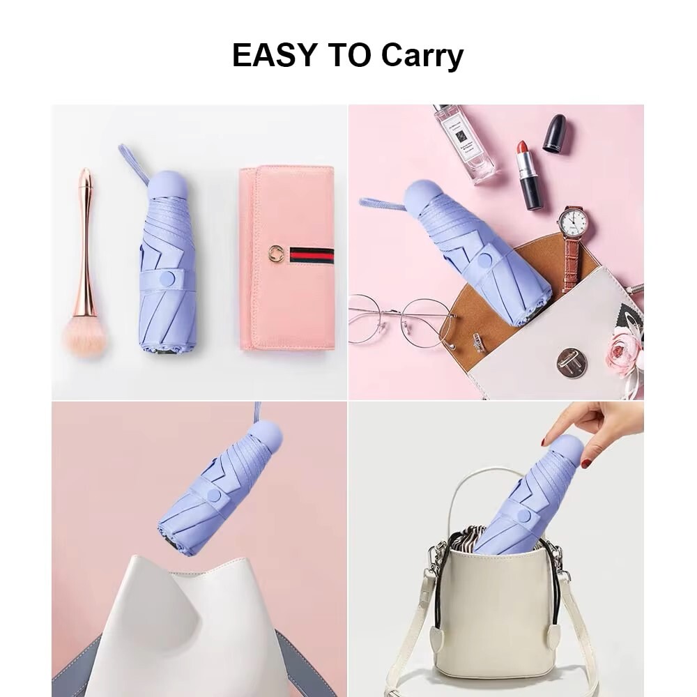 5Fold Pocket Capsule with EVA Case Cover Sky Umbrella